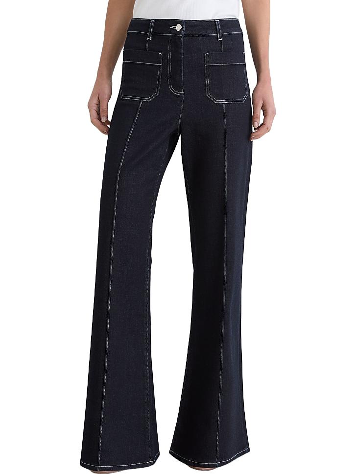 REISS Reiss Petite Patch Pocket High Rise Flare Leg Jeans